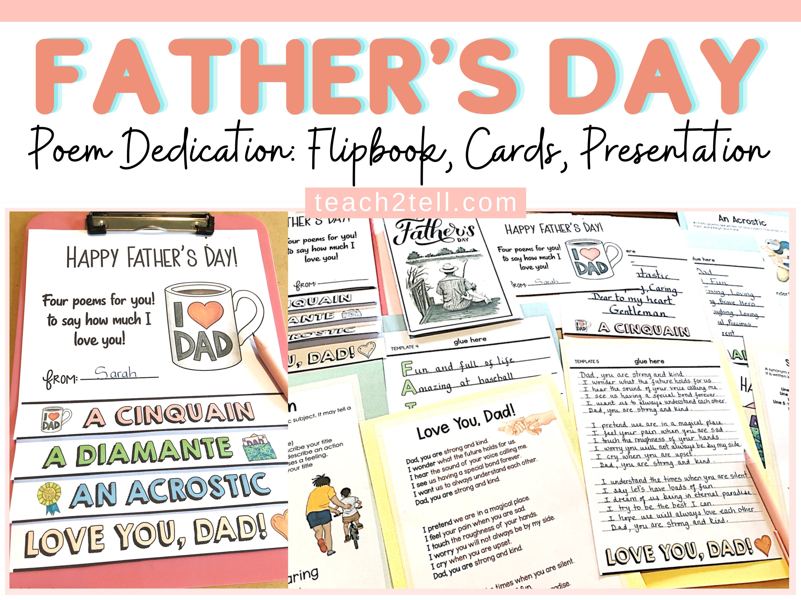 Fathers Day Activity Printable Card, Fathers Day Poem, Fathers Day ...