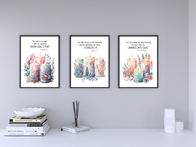 Christian Classroom Decor, Bible Verse Wall Art Posters, Christian Wall ...