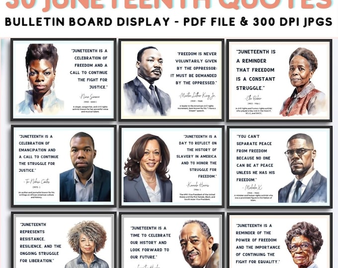 Juneteenth Printable Posters || 10 Posters for Classroom/office Decor ...