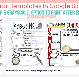 Editable All About Me Printable: Back to School Activity (digital ...