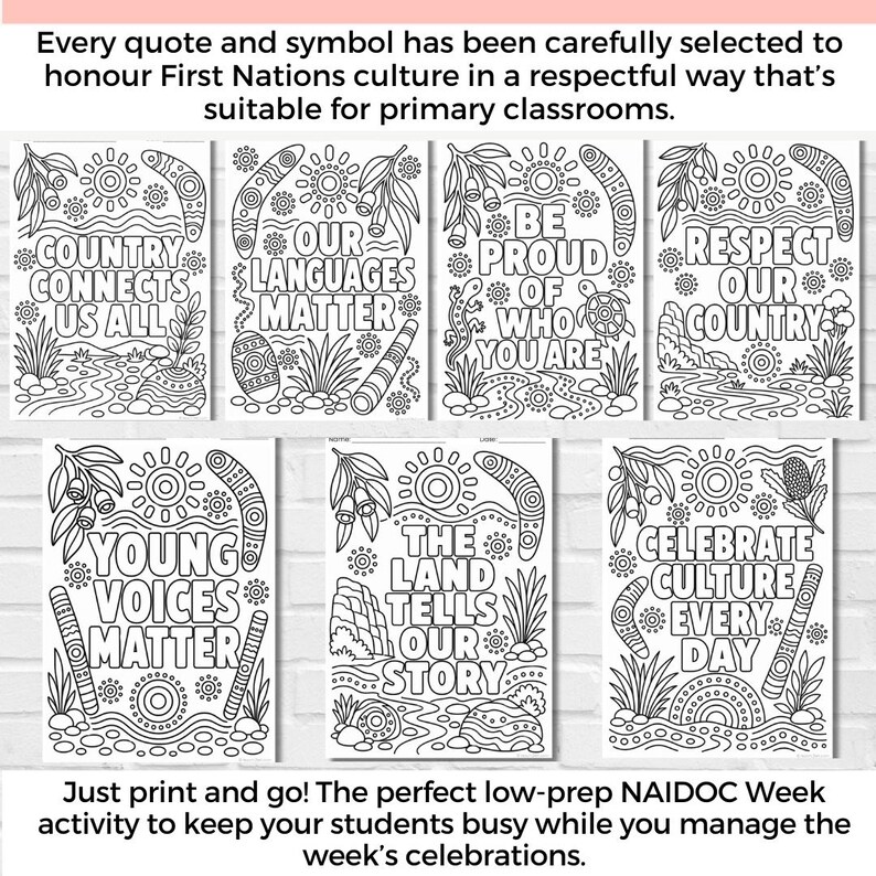 NAIDOC Week 2026 Colouring Pages, First Nations Posters, Caring for ...