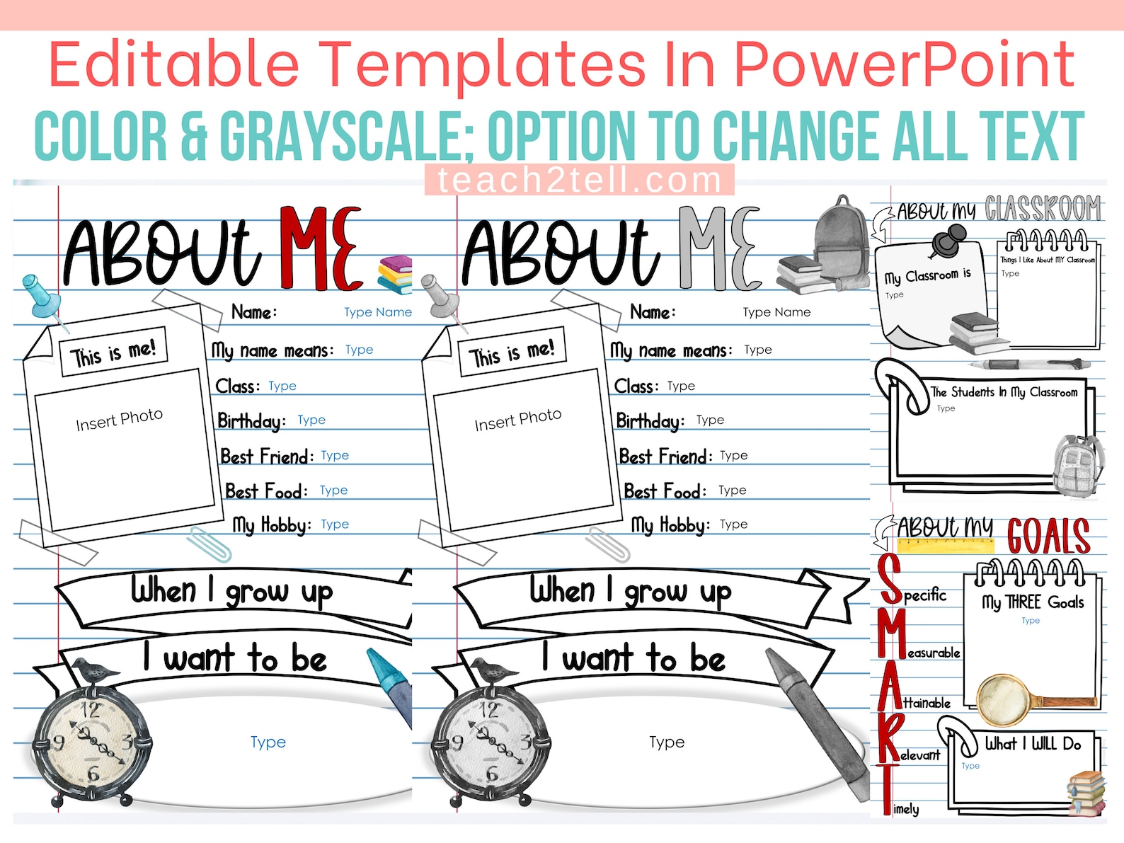 Editable All About Me Printable Back to School Teacher First Day of ...