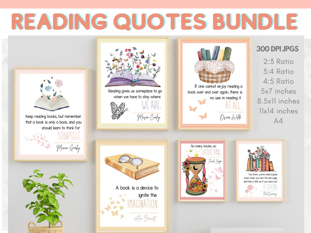 Classroom Decor Reading Posters, Library Decor, Classroom Reading ...