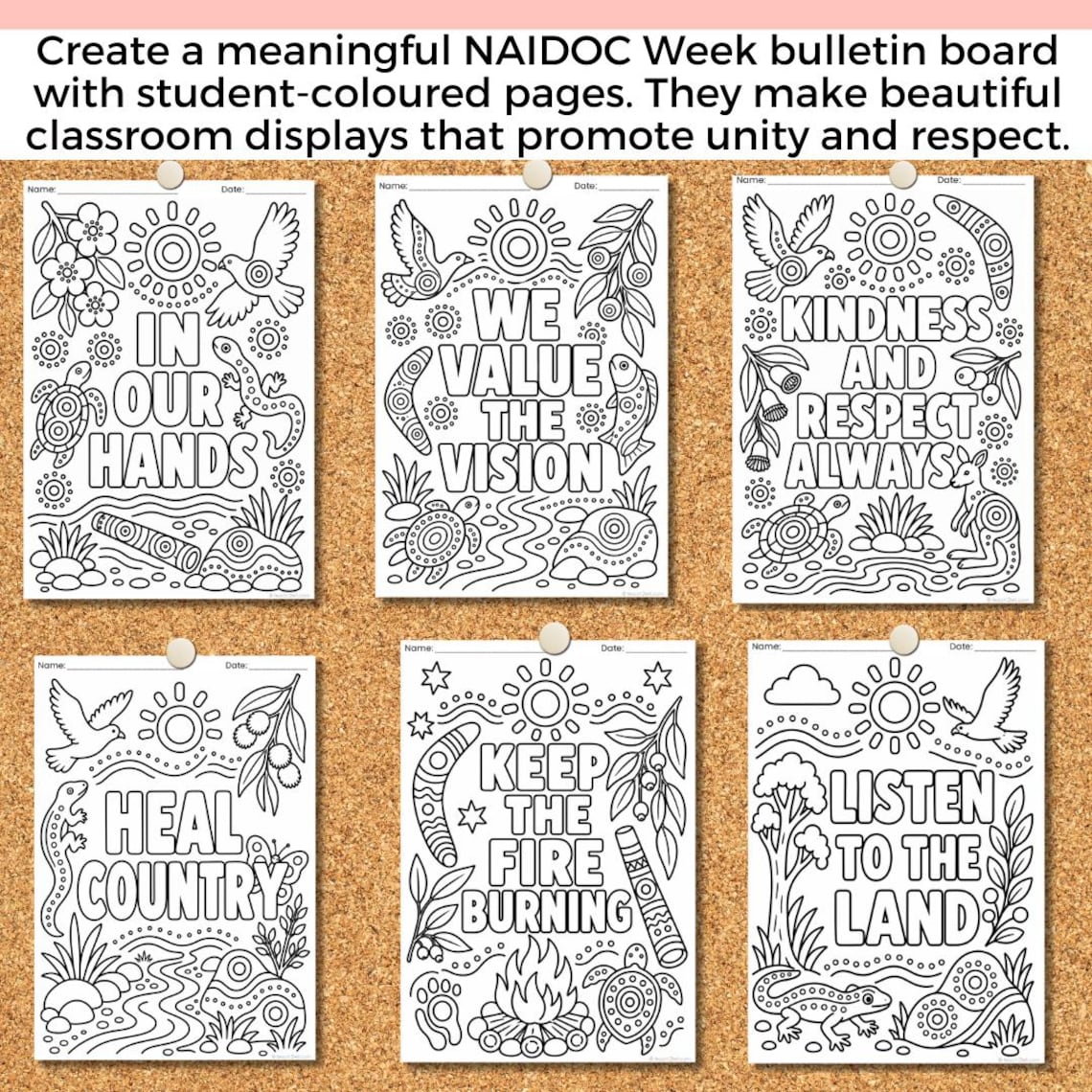 NAIDOC Week 2026 Colouring Pages, First Nations Posters, Caring for ...