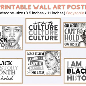 Black History Month Posters Black Woman Wall Art Black - Etsy