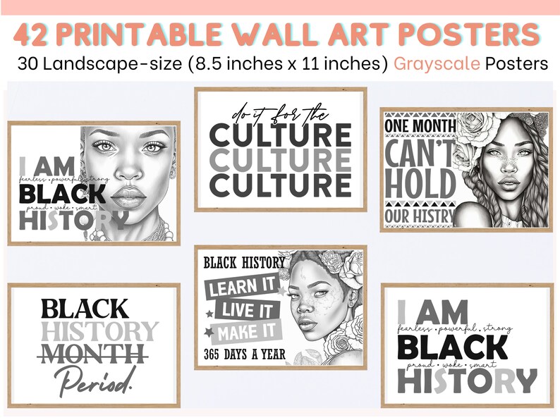 Black History Month Posters Black Woman Wall Art Black - Etsy