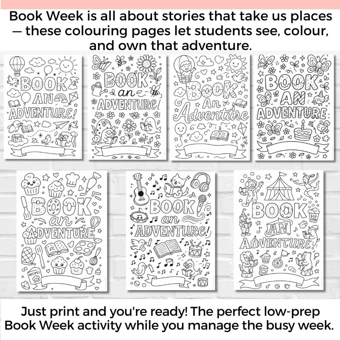 Book Week 2025 Colouring Pages: CBCA Adventure Theme, Classroom ...