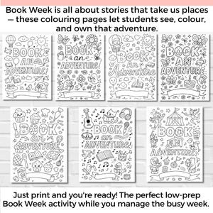 Book Week 2025 Colouring Pages: CBCA Adventure Theme, Classroom ...
