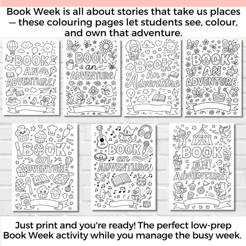 Book Week 2025 Colouring Pages: CBCA Adventure Theme, Classroom ...