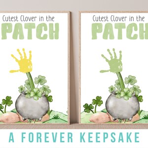 Handprint Craft St Patricks Day Clover Handprint, Handprint Art for ...