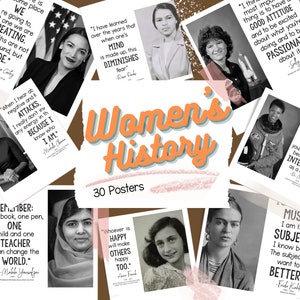 Women's History Month Posters: Inspirational Quotes (digital Download ...