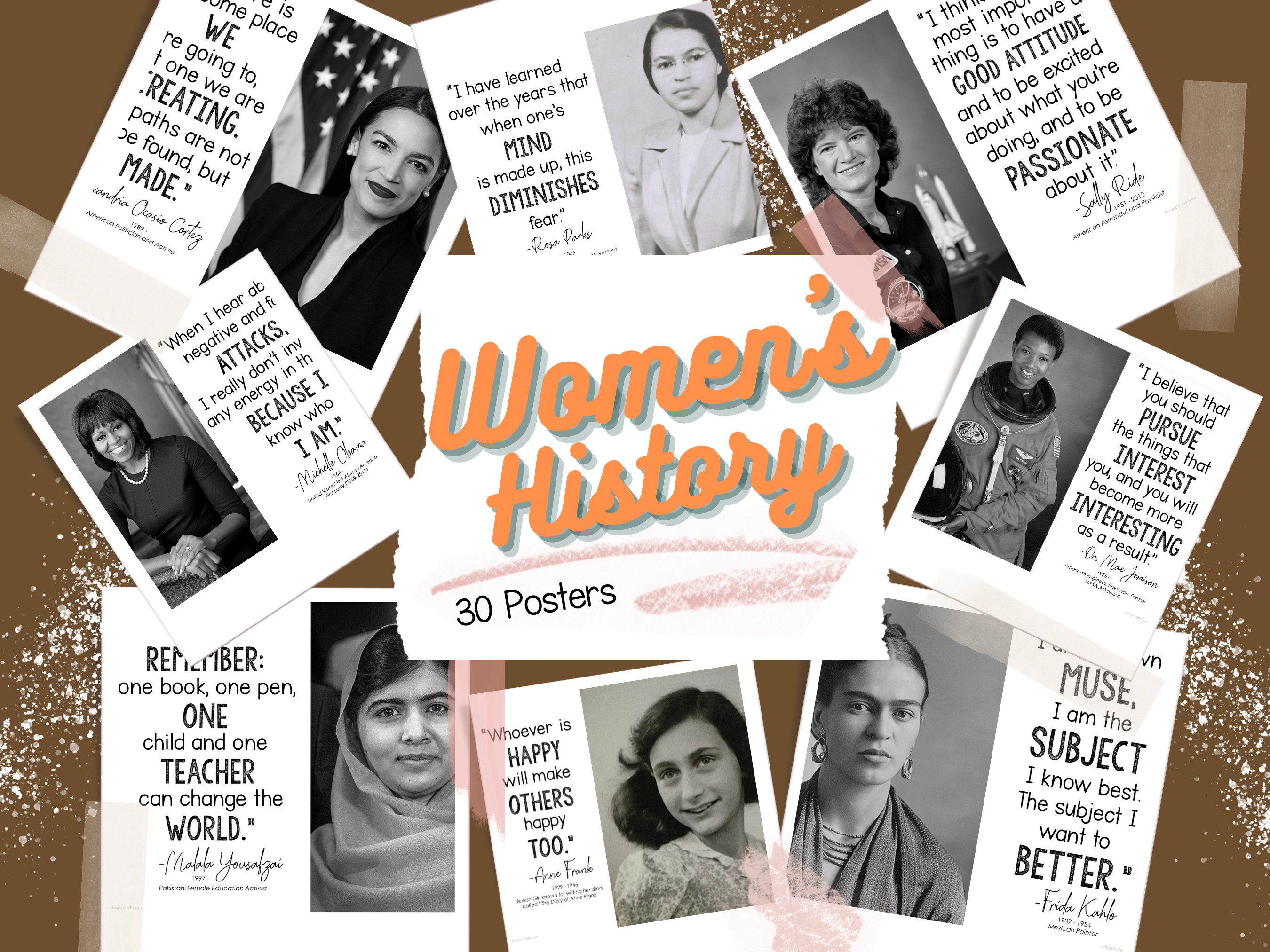 Women's History Month Posters: Inspirational Quotes (digital Download ...
