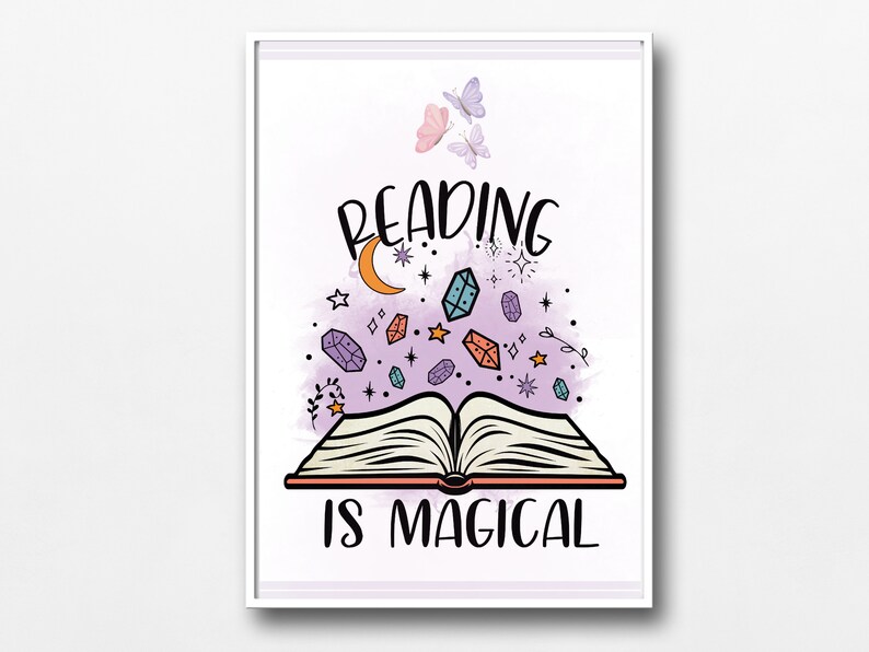 Reading is Magical Poster: Classroom Library Decor (printable) - Etsy