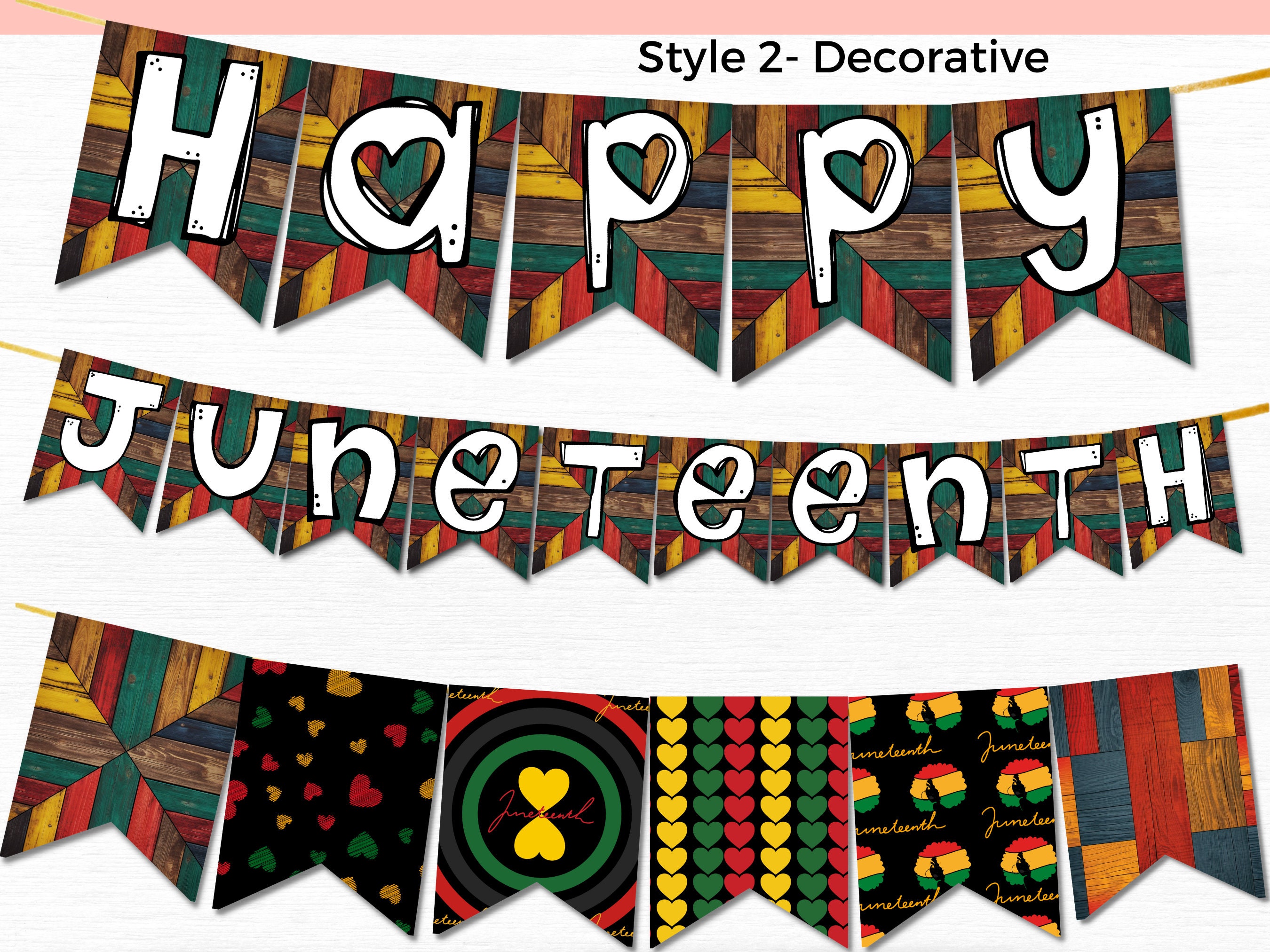 Juneteenth Banner for Juneteenth Party Printable, Pride Juneteenth ...