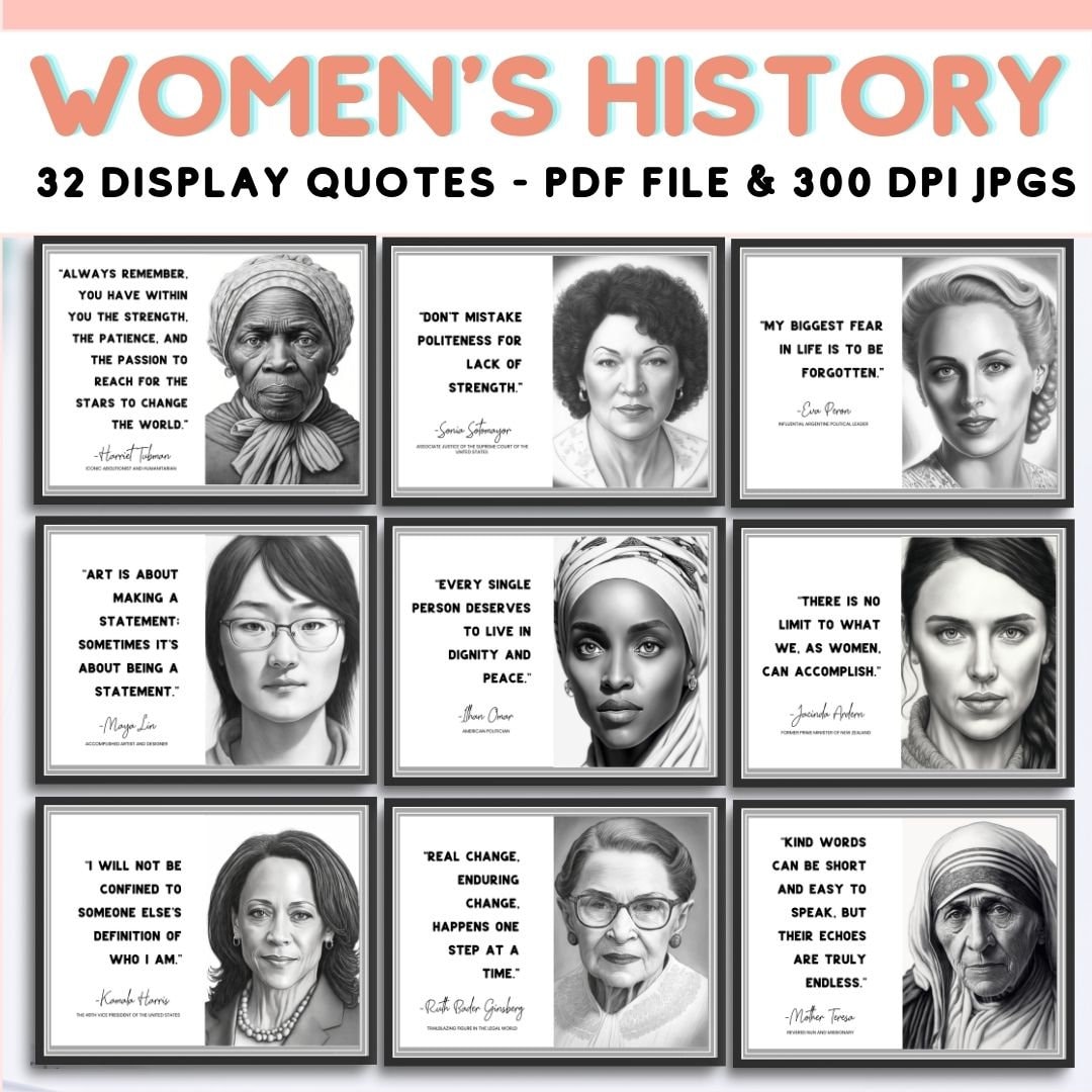 Womens History Month Posters for Womens History Month Bulletin Board ...