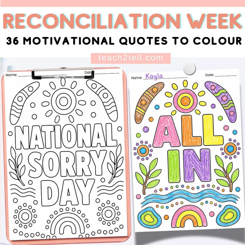 National Reconciliation Week Activity, National Sorry Day Activities ...