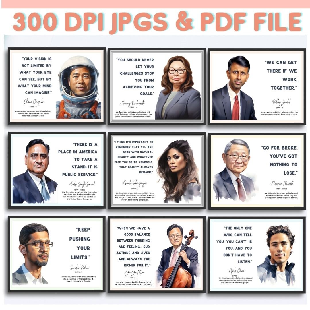 Aapi Heritage Month Posters Aapi Bulletin Board Aapi History Quotes