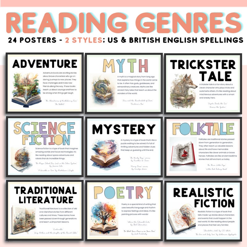 Literature Poster - Etsy