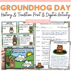 Groundhog Day Reading Comprehension Game: Print & Digital (PDF) - Etsy