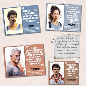 Olympic Athlete Motivational Posters for Classroom Decor, Inspiring PE ...