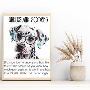 Testing Tips Posters: Dog Theme Bulletin Board (editable, Digital ...