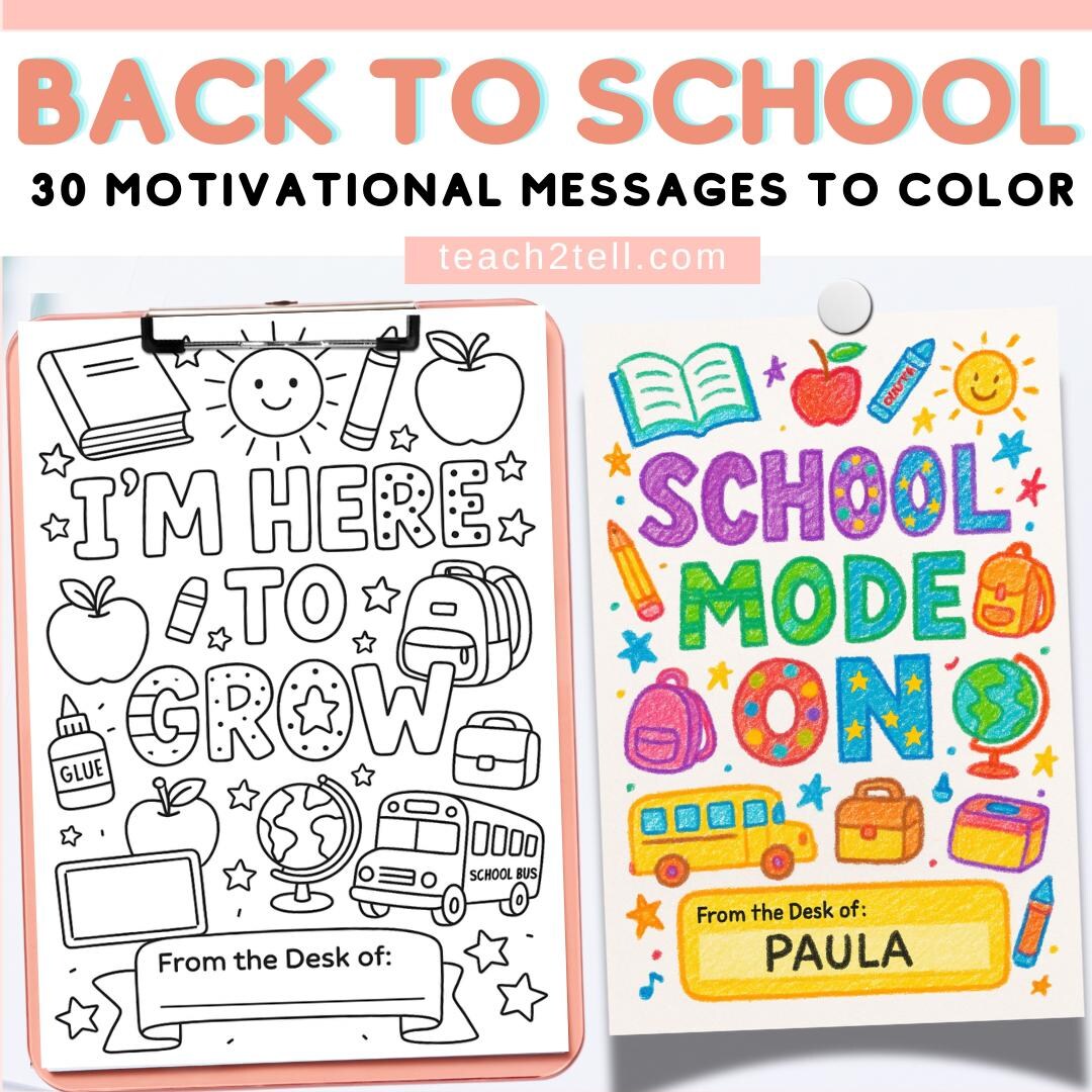 First Day of School Coloring Pages: SEL Icebreaker Activity (PDF ...