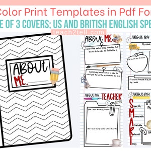 Editable All About Me Printable: Back to School Activity (digital ...