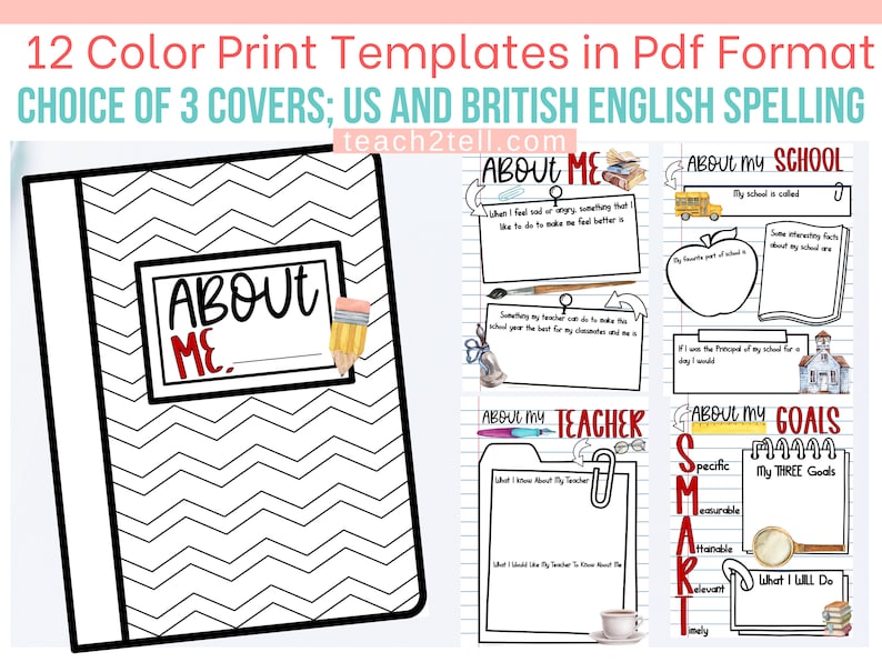 Editable All About Me Printable Back to School Teacher First Day of ...