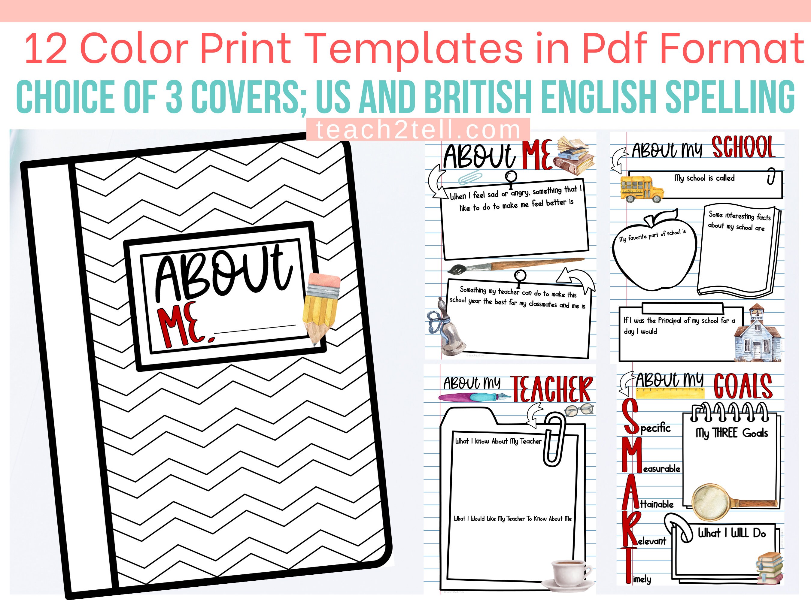 Editable All About Me Printable Back to School Teacher First Day of ...