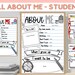 Editable All About Me Printable Back to School Teacher First Day of ...