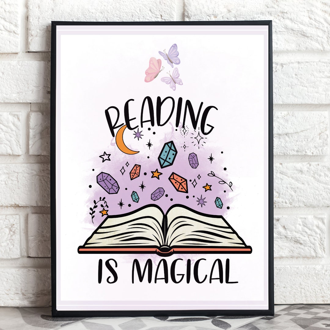 Reading Poster for Classroom, Library Poster Printable, Library Decor ...