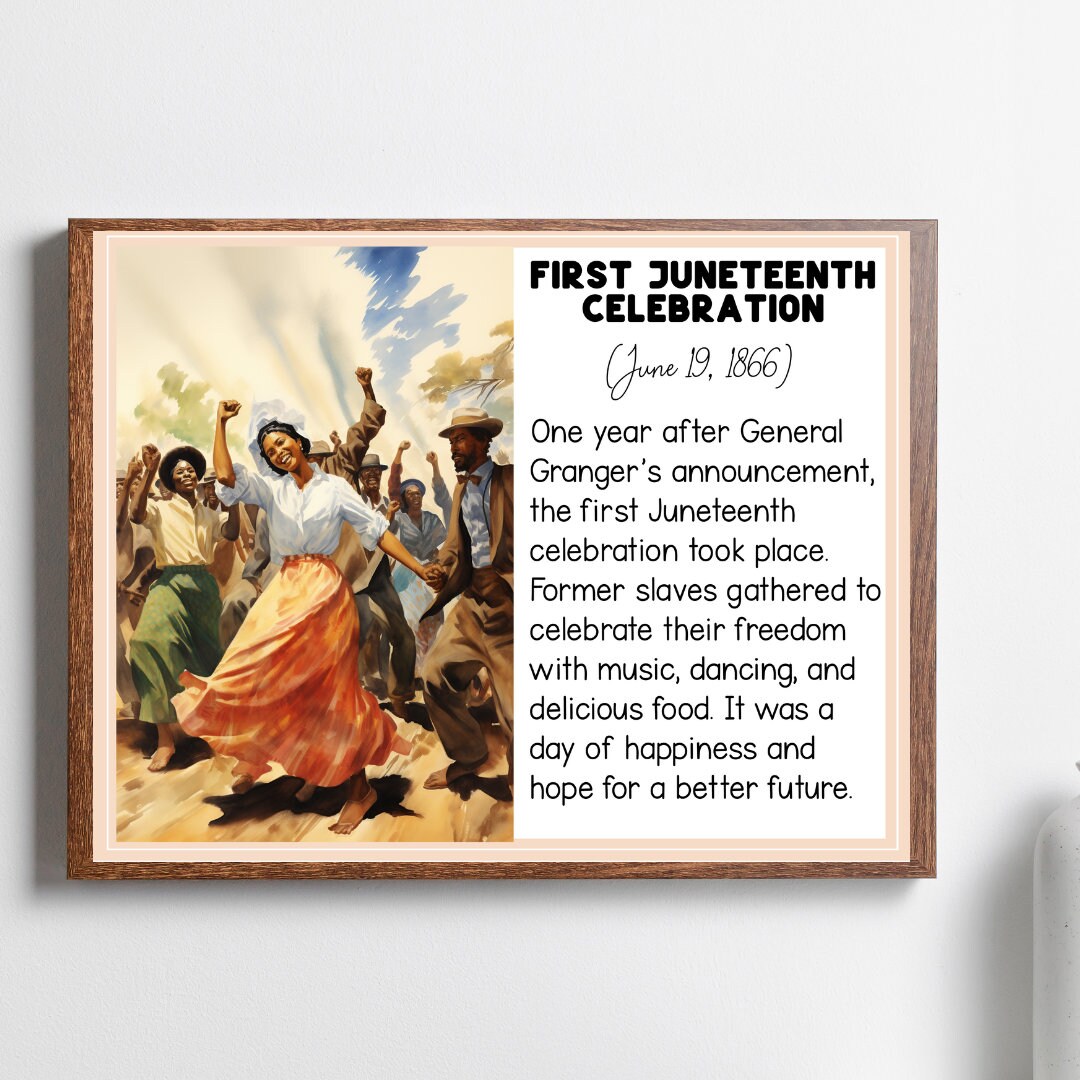 Juneteenth History Posters: Emancipation Day, Freedom Day (PDF & JPG ...