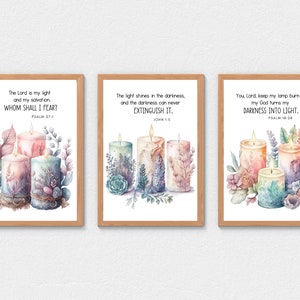 Christian Classroom Decor, Bible Verse Wall Art Posters, Christian Wall ...
