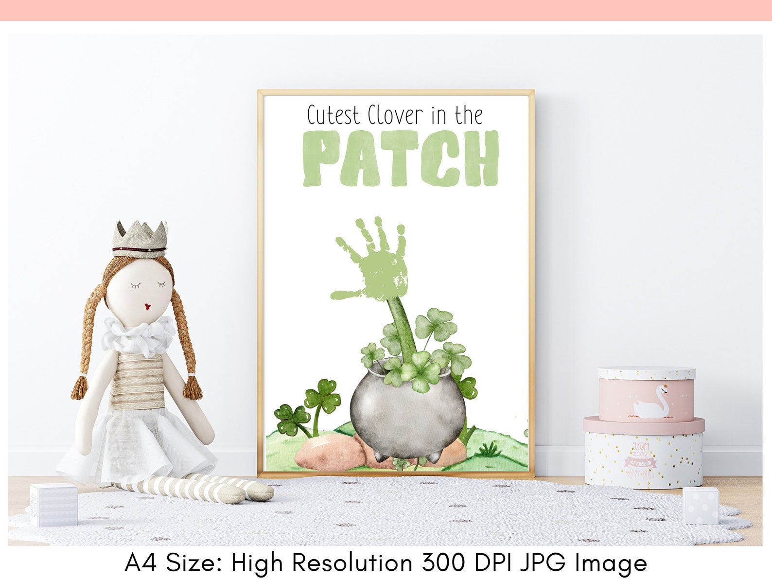 Handprint Craft St Patricks Day Clover Handprint, Handprint Art for ...