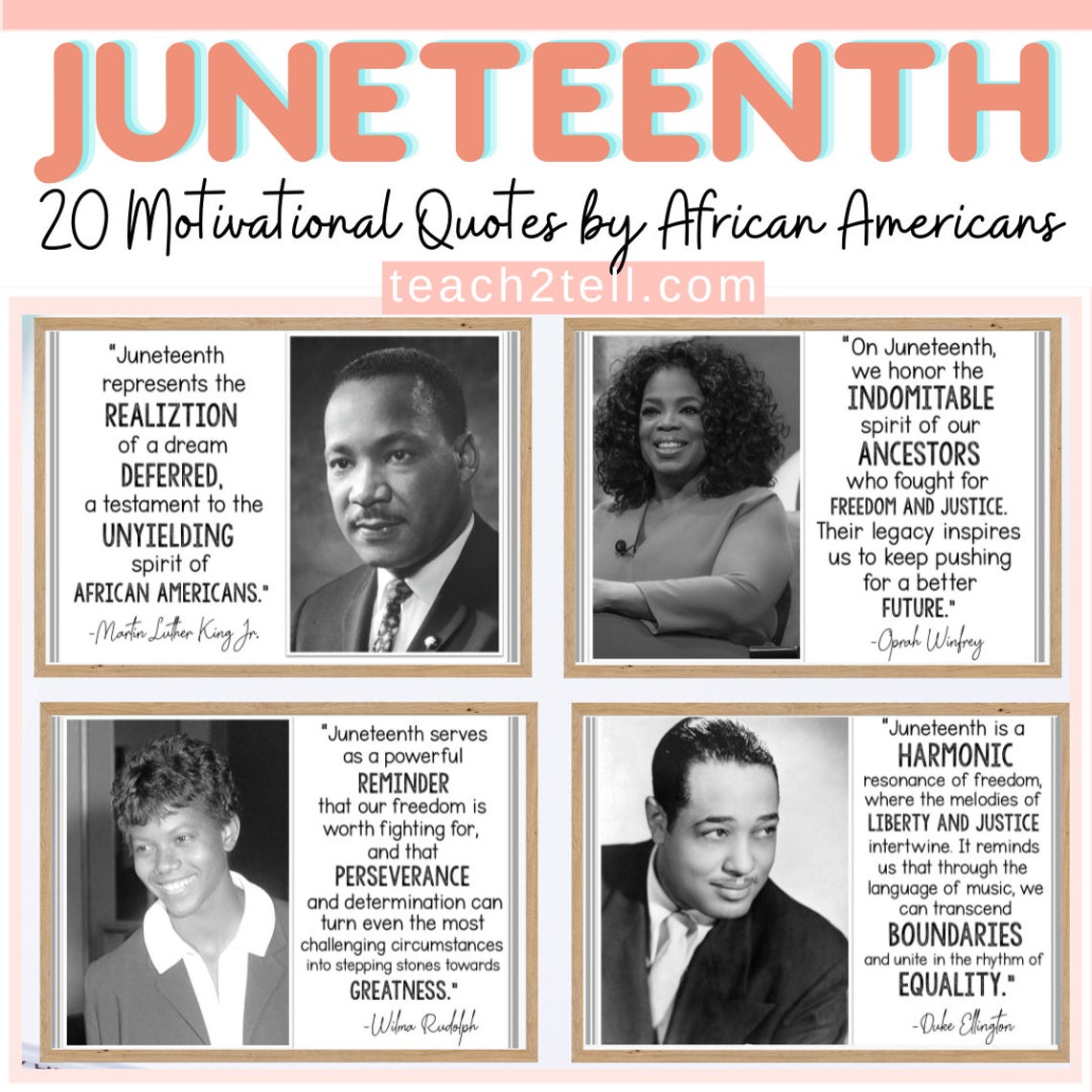 Juneteenth Motivational Quotes Bulletin Board Display Pride - Etsy