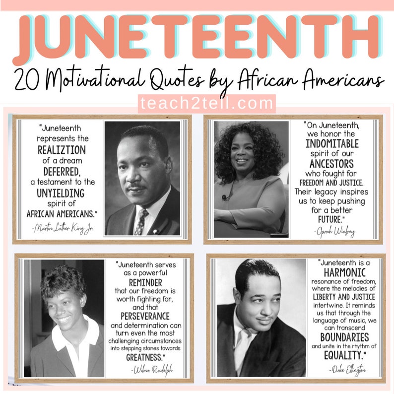 Juneteenth Motivational Quotes Bulletin Board Display, Pride Juneteenth ...