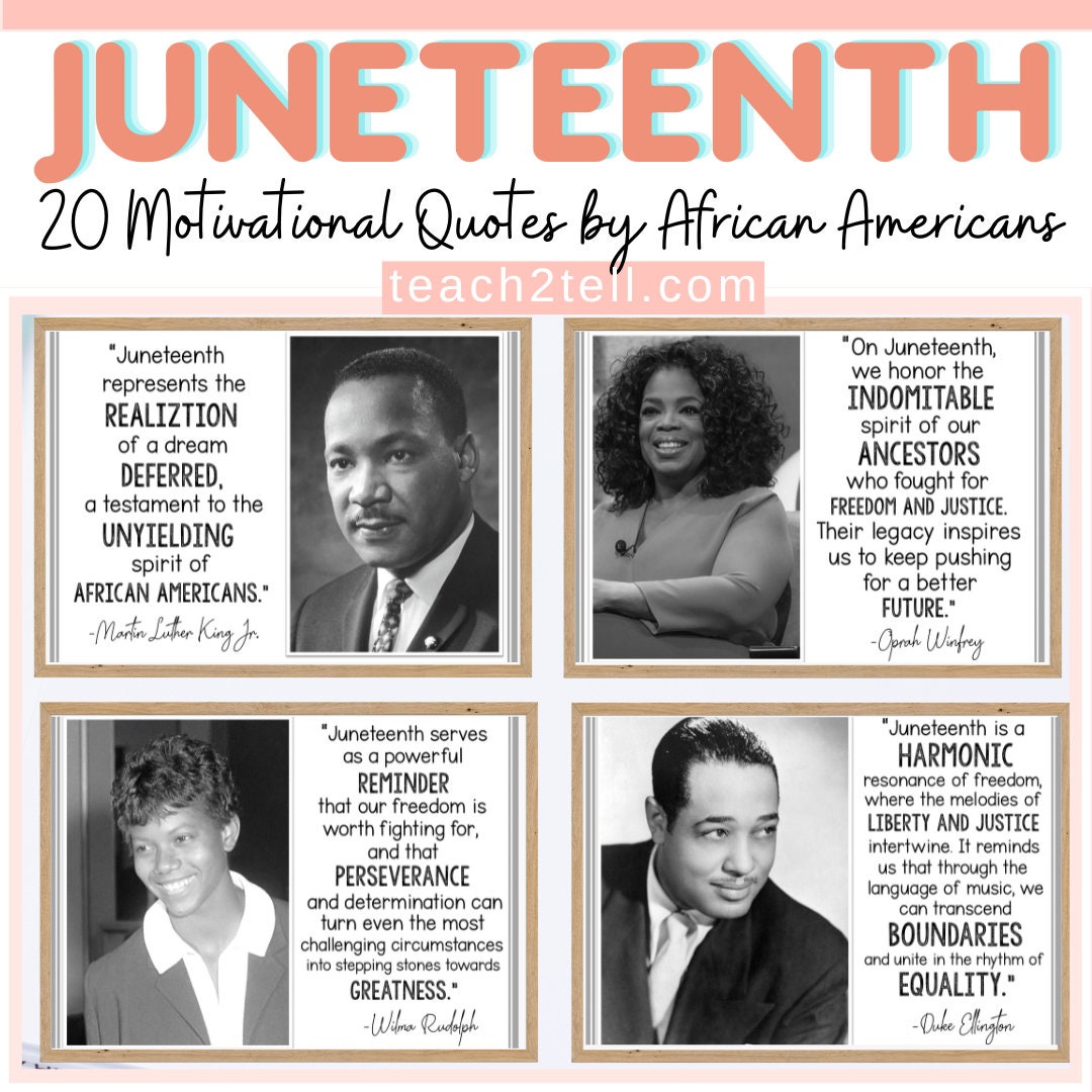 Juneteenth Motivational Quotes Bulletin Board Display Pride - Etsy