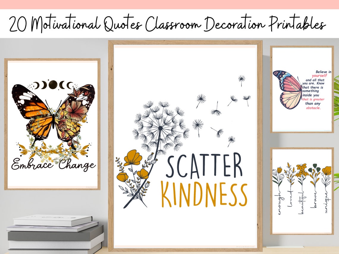 Motivational Classroom Posters Mental Health Posters - Etsy