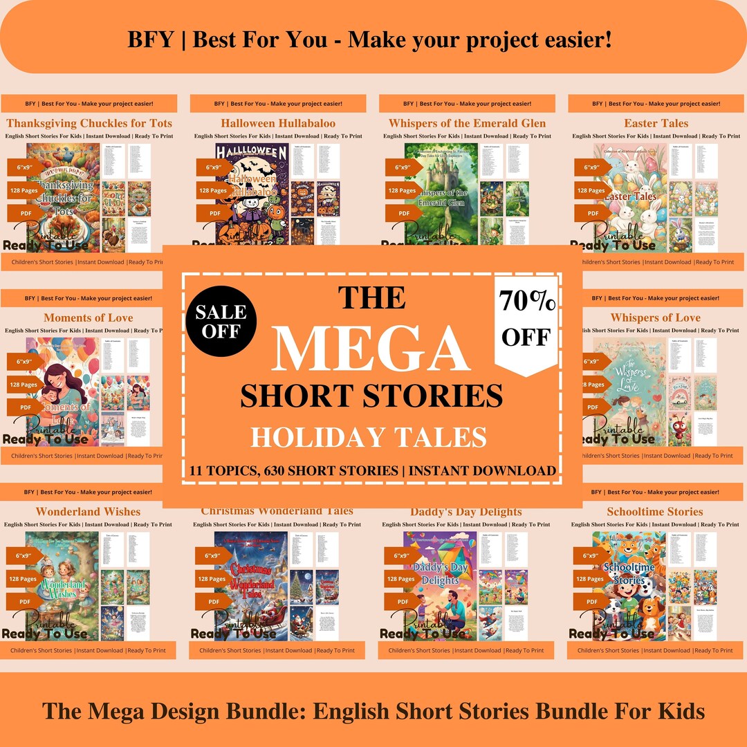 The Mega Design Bundle Holiday Tales Printable Holiday Short Stories ...
