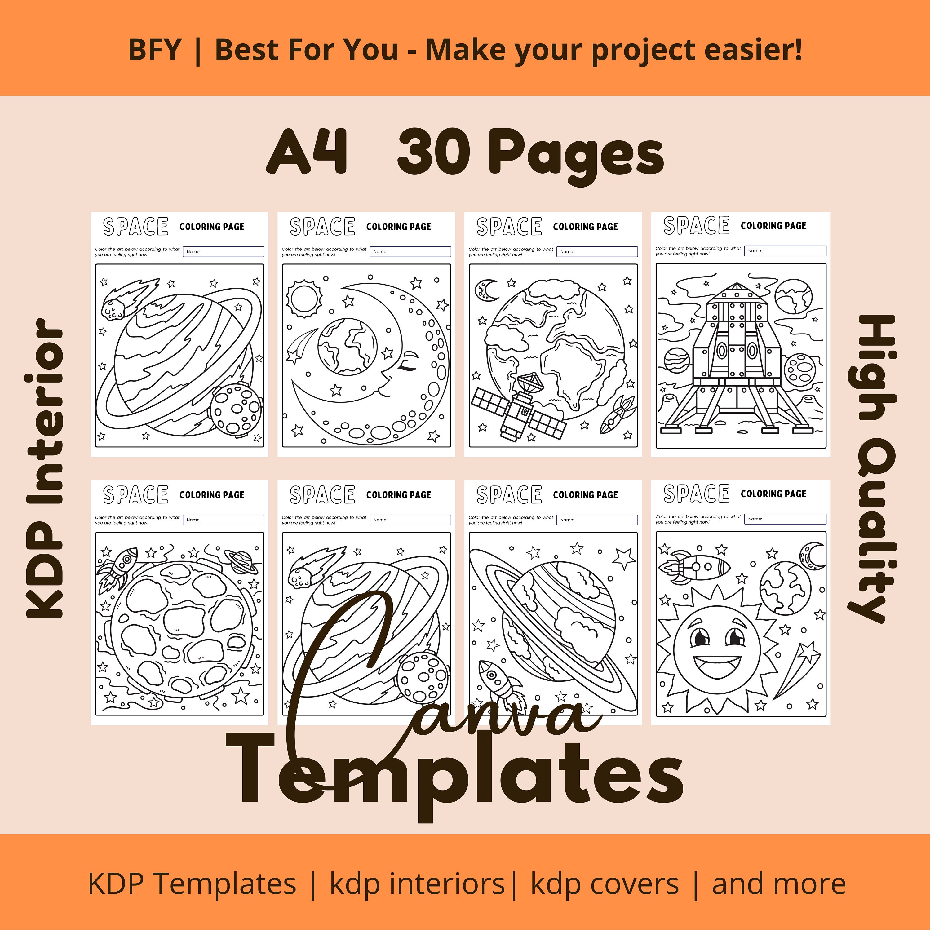 30 Space Coloring, Planets Coloring Pages Printable Digital Coloring ...