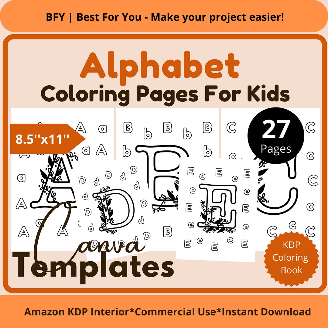 27 Alphabet, ABC Coloring Pages Printable Coloring Pages for Kids 8 ...