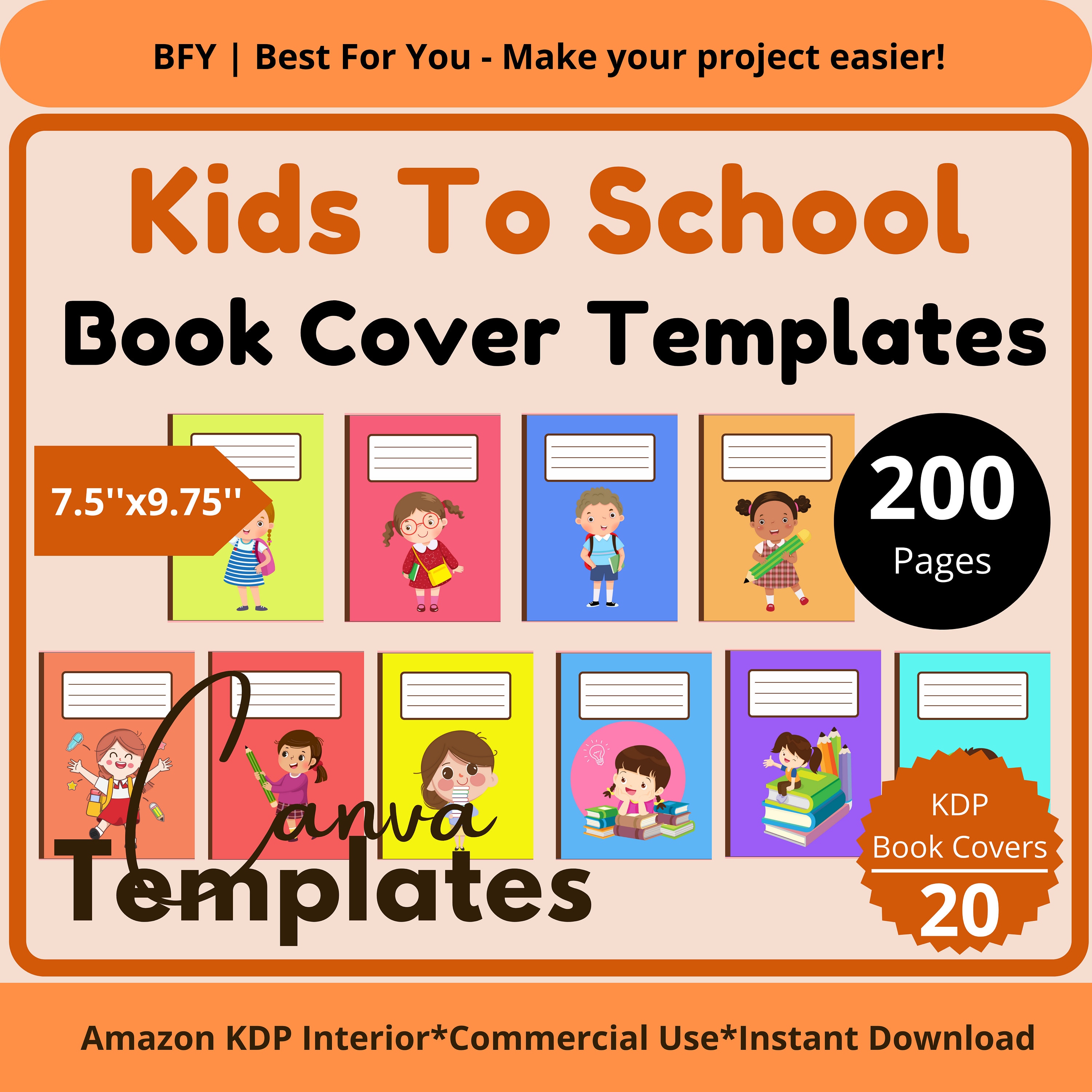 Kids Book Cover Design Template
