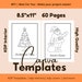 Merry Christmas Coloring Pages Printable Holiday Coloring Book 8.5x11 ...