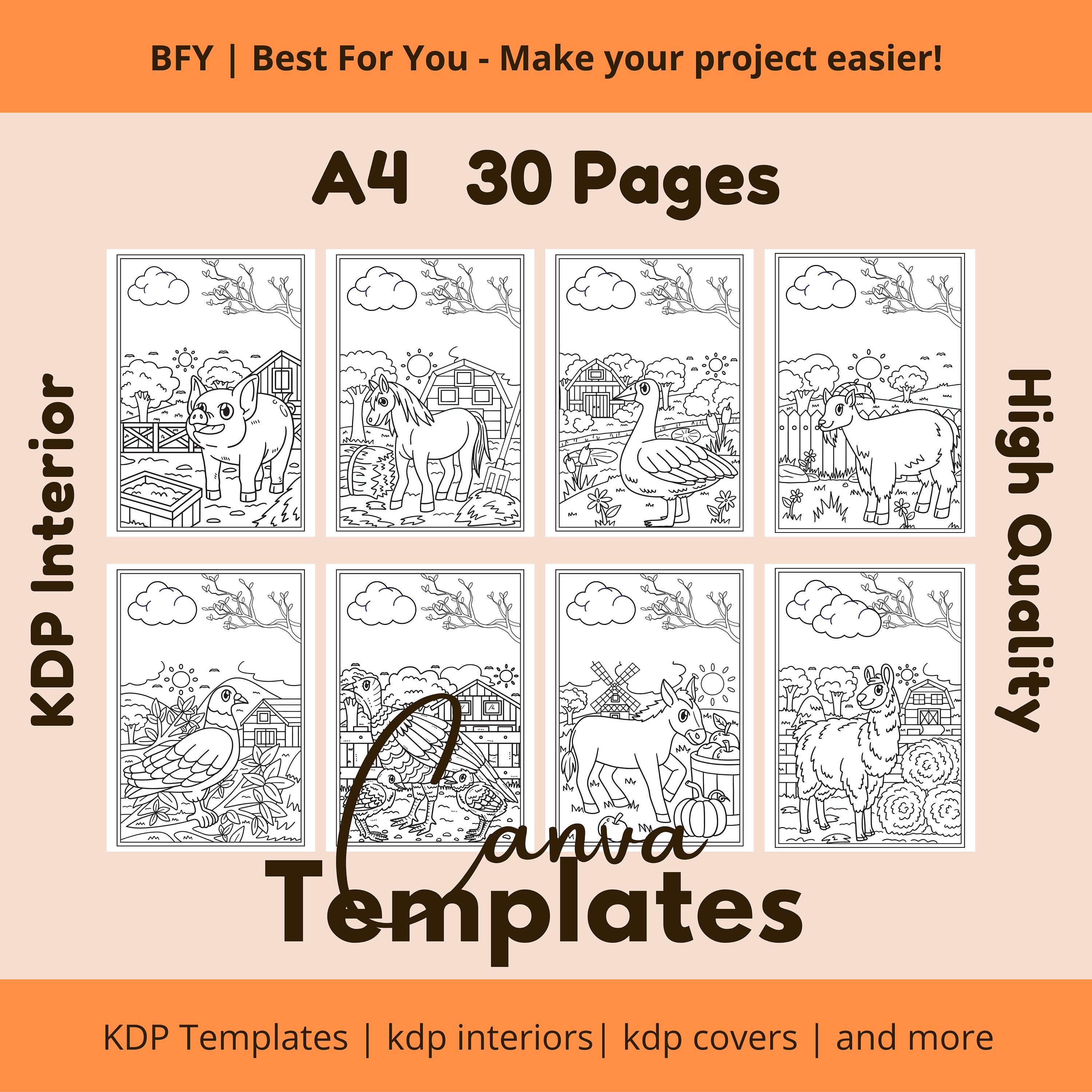 30 Animals II Coloring, Colouring Animal Pages Printable Digital ...