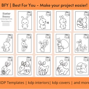 Easter Bunny Coloring Pages for Kids 8.5x11 60 Pages Free - Etsy