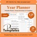 Yearly Planner Printable, Year at a Glance, Annual Overview, Yearly ...