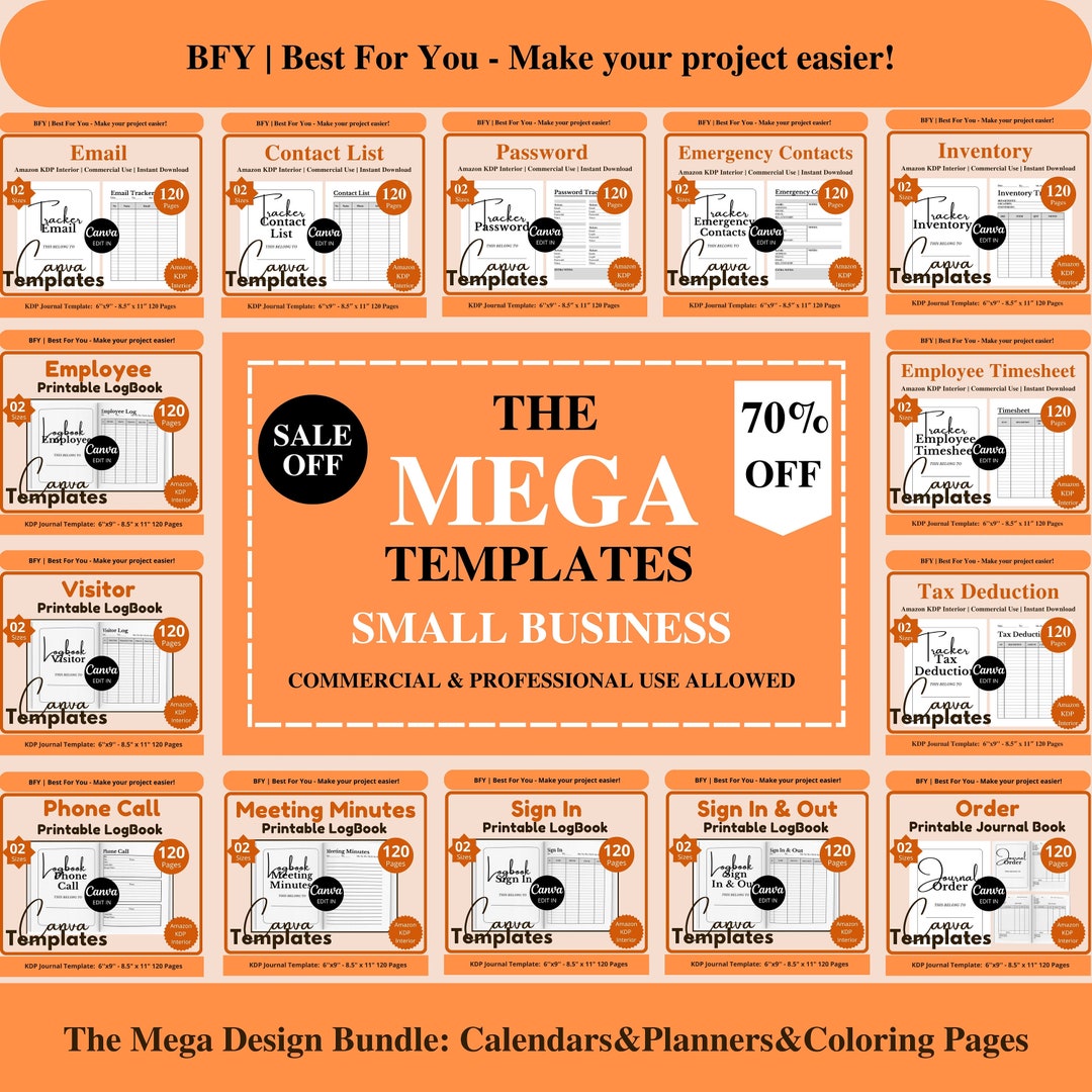 Small Business Templates Printable Journal, Tracker, Logbook & Notebook ...