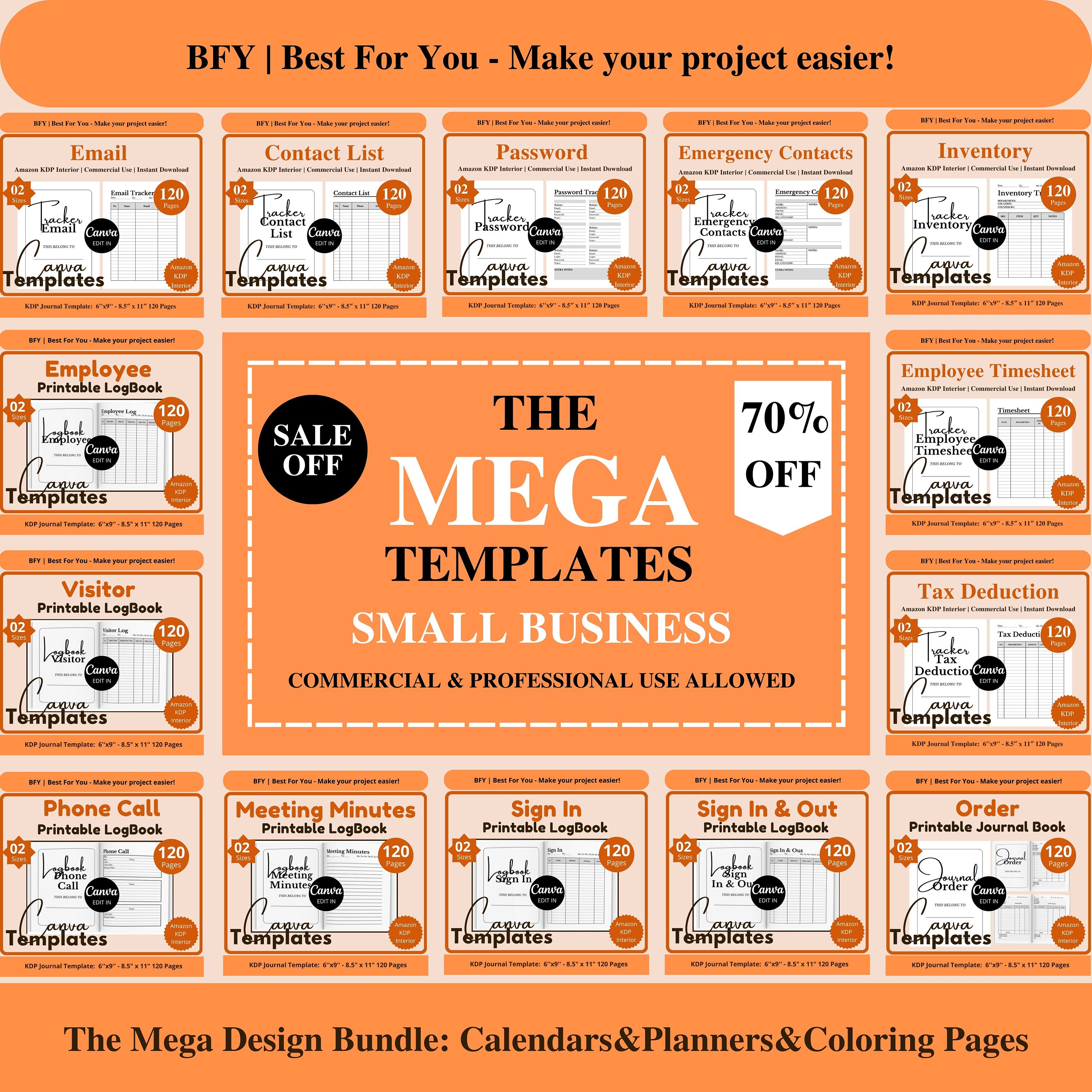 Small Business Templates Printable Journal, Tracker, Logbook & Notebook ...