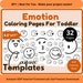 Printable Emotion Coloring Pages for Kids Toddler Coloring - Etsy