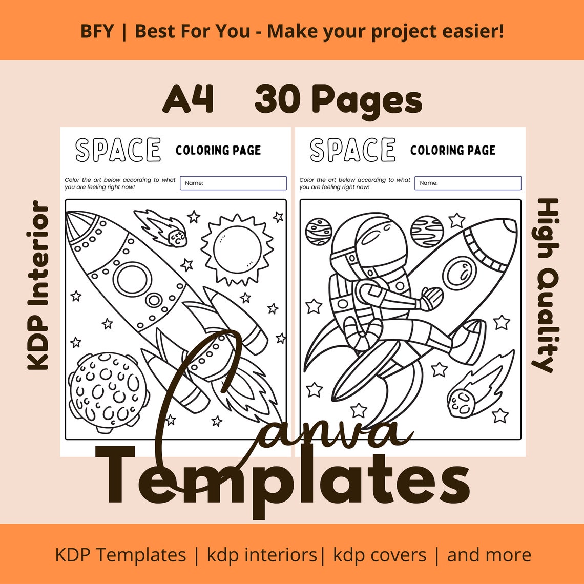 30 Space Coloring, Planets Coloring Pages Printable Digital Coloring ...